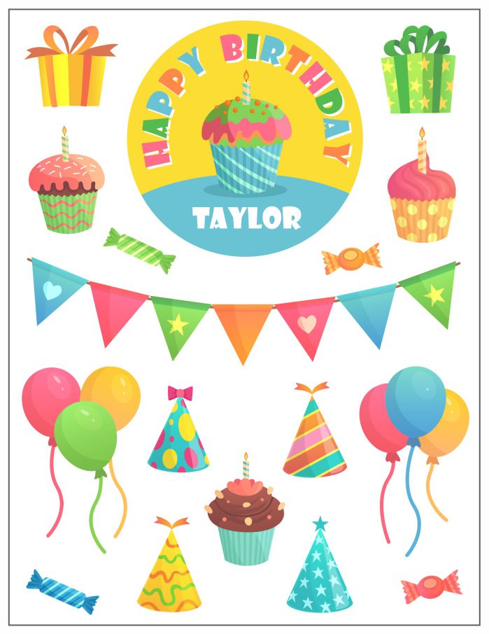 Custom Birthday Stickers Birthday Stickers Customized With Face And